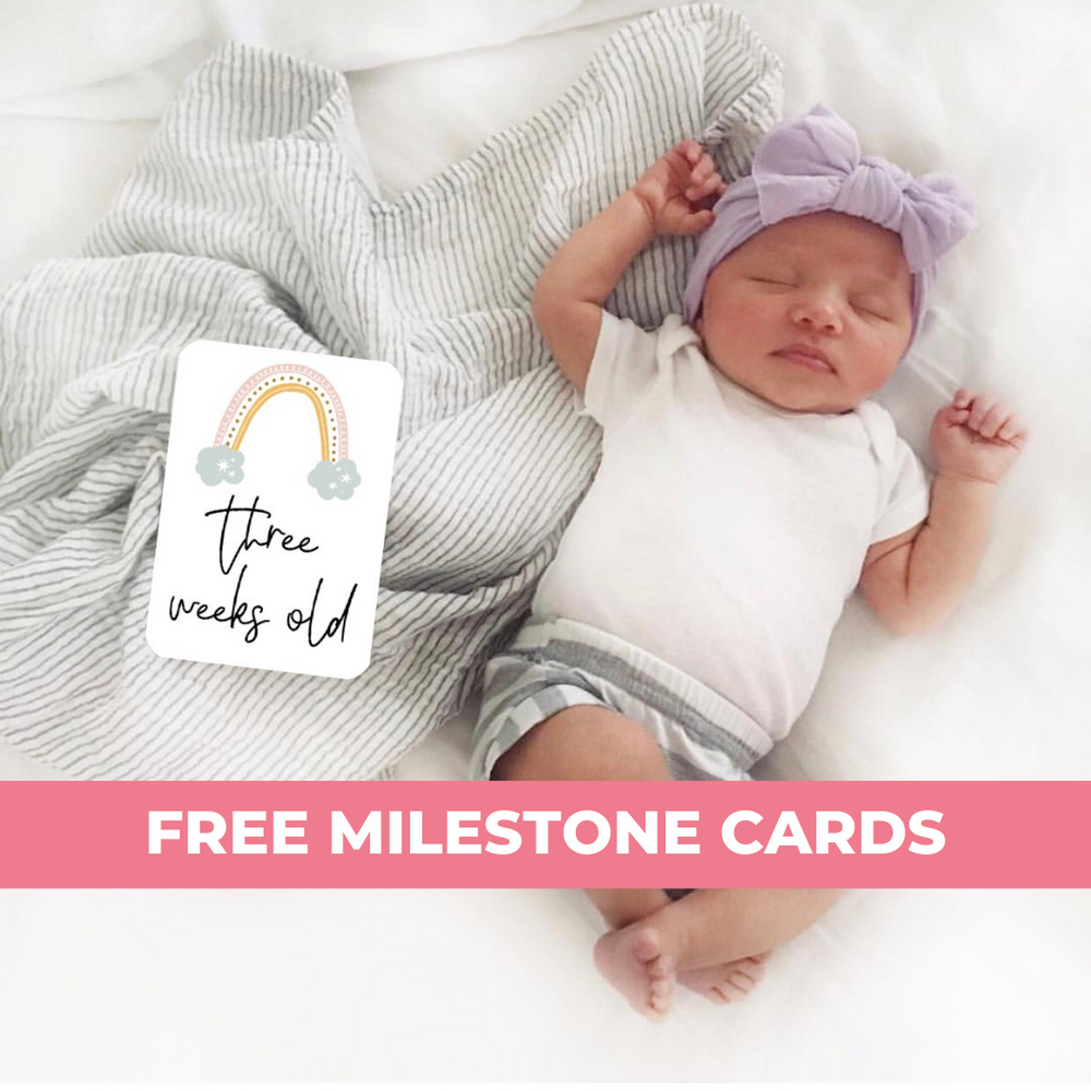 Free Baby Milestone Cards Download from Vanda Baby